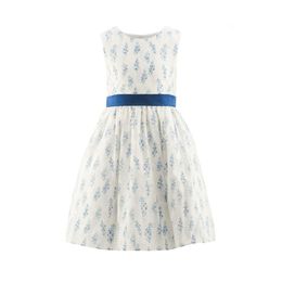 happy girls Kleid M&auml;dchen Gr&ouml;&szlig;e 128 blue denim / wei&szlig;