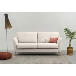 2-Sitzer Home Affaire, B:170cm H:88cm T:90cm, beige, 100% Polyester, Sofas, "MARSEILLE Kompaktsofa 170 cm, Cord, Flachgewebe, Struktur, Webstoff",
