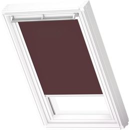 Velux Verdunklungsrollo "DKL 4559SWL, Farbe: rehbraun", S10, stufenlos positionierbar, braun, Rollos, wei&szlig;e F&uuml;hrungsschienen & Griffleiste