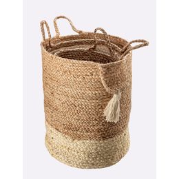 Aufbewahrungskorb HEINE HOME, beige, Jute, Aufbewahrungsboxen