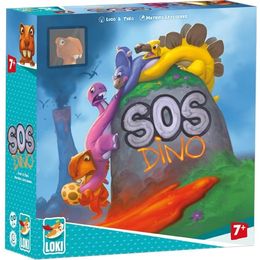 Loki Kinder Spiel "SOS Dino", bunt, B:24cm H:7cm T:24cm, Spiele