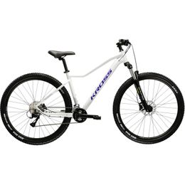 KROSS Mountainbike "Damen Hardtail Lea 4.0", 46cm, 29 Zoll (73,66cm) hinten: 29 Zoll (73,66cm), wei&szlig;, Fahrr&auml;der