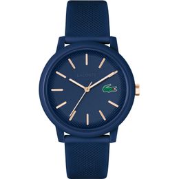 Lacoste Herren Quarzuhr "Lacoste.12.12", blau, Armbanduhren, Armbanduhr, Herrenuhr, Mineralglas, Silikonarmband