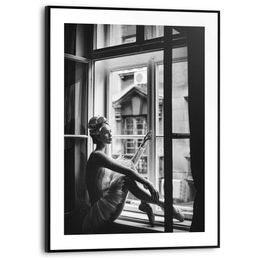 Poster Reinders, B:30cm H:40cm T:1,6cm, schwarz, MDF, Jugendzimmer, Bilder, "Ballerina"