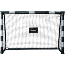 SANDORA Kinder Fu&szlig;balltor "Hattrick M", B/H/L: 180cm x 120cm x 60cm, 1 Stk. Polyester Stahl, schwarz, Polyester, Stahl, B:180cm H:120cm L:60cm,
