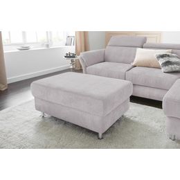Sit & More Hocker SIT & MORE, B:102cm H:45cm T:67cm, silber, Struktur (100% Polyester);Flachgewebe (90% Polyester, 10% Polyamid);Luxus-Microfaser (100%