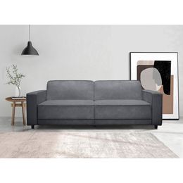 3-Sitzer DOREL HOME, B:225cm H:82cm T:84cm, grau, 100% Polyester, Sofas, "ALLIE Schlafsofa 225 cm", Bett-Funktion (108/190cm), trendiger Cord o.