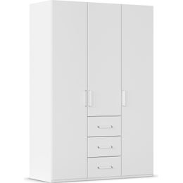 Dreht&uuml;renschrank Rauch, B:151cm H:223cm T:60cm, wei&szlig;, Holzwerkstoff, Schr&auml;nke, "Kleiderschrank Schrank Garderobe Schlafzimmerschrank EVELYN", in