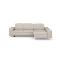 Sit & More Ecksofa SIT & MORE, B:286cm H:92cm T:176cm, beige, Wohnzimmer, Sofas, "Baviene L-Form", inklusive Sitztiefenverstellung und Federkern, wahlweise