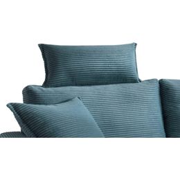 Kopfst&uuml;tze TRENDS BY HG, B:55cm H:75cm T:18cm, blau, 92% Polyester, 8% Nylon, Polsterauflagen, "Summer", in Cord Stoff