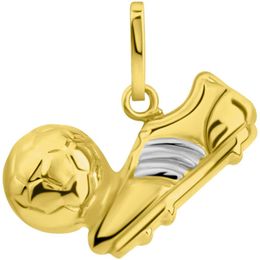 Firetti Damen Kettenanh&auml;nger "Schmuck Geschenk Gold 375 Halsschmuck Anh&auml;nger Fu&szlig;all mit Schuh", Gelbgold 375, 0,63 g, gold, Gelbgold 375,