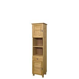Hochschrank OTTO HOME, B:44cm H:180cm T:39cmnatur, Massivholz, Badezimmer, Schr&auml;nke, "Rauna", aus massiver Kiefer, Breite 44 cm, Rillenoptik, made in