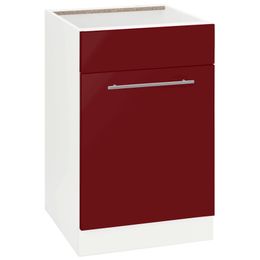 Wiho-K&uuml;chen Sp&uuml;lenschrank WIHO K&Uuml;CHEN, B:50cm H:82cm T:57cm, rot, K&uuml;che, Schr&auml;nke, "Flexi2", Breite 50 cm