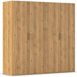 Dreht&uuml;renschrank Rauch, B:201cm H:197cm T:60cm, braun, Holzwerkstoff, Schr&auml;nke, "Kleiderschrank Schrank Garderobe Schlafzimmerschrank EVELYN", in
