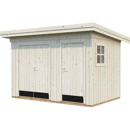 Ger&auml;tehaus Palmako, beige, Massivholz, Garten, Ger&auml;teh&auml;user, "Kalle", natur