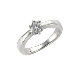 Vivance Damen Fingerring "Silber 925 rhodiniert Zirkonia", 058 (18,5), Silber 925 (Sterlingsilber), wei&szlig;, Silber 925 (Sterlingsilber), Fingerringe