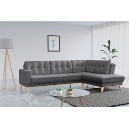 Sit & More Ecksofa SIT & MORE, B:298cm H:90cm T:198cm, grau, 100% PES, Wohnzimmer, Sofas, "Lavida L-Form", wahlweise mit Kippfunktion und Bettkasten