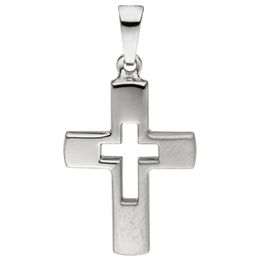 Jobo Damen Kreuzanh&auml;nger "Anh&auml;nger Kreuz", Silber 925 (Sterlingsilber), silber, Silber 925 (Sterlingsilber), Schmuckanh&auml;nger, 925 Silber