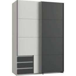Schwebet&uuml;renschrank wimex, B:135cm H:198cm T:64cm, wei&szlig;, Schr&auml;nke, "Emden", Mit Au&szlig;enschubk&auml;sten