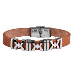 Adelia&acute;s ADELIA ́S Herren Edelstahlarmband "Herren Armband aus Edelstahl 22 cm", 22, Edelstahl, braun, Edelstahl, Armb&auml;nder