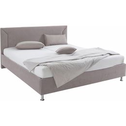 Polsterbett, B:210cm L:210cm, grau, Westfalia Schlafkomfort, Bezug Bett: Microfaser (100% Polyester);Bonnell-Federkernmatratze: Mischgewebe (51%