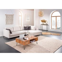 Couchtisch GUTMANN FACTORY, B:100cm H:40cm T:70cm, beige, Wohnzimmer, Tische, "Hudson", h&ouml;henverstellbar