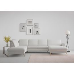Sit & More Wohnlandschaft SIT & MORE, B:338cm H:84cm T:207cm, grau, Sofas, "Fashion U-Form", wahlweise mit Kopfteilverstellung, Vorziehsitz, motorisch,