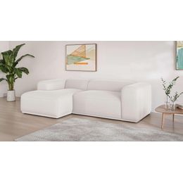 Ecksofa s.Oliver, B:259,5cm H:73cm T:155cm, beige, 100% Polyester, Wohnzimmer, Sofas, "EMMERIK Designersofa, L-Form mit Wellenfederung, B/T/H: