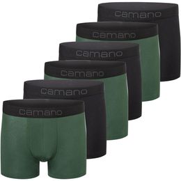 Camano Herren Boxershorts "comfort", Gr. S, grau, Obermaterial: 95% Baumwolle, 5% Elasthan, Unterhosen, mit Stretch-Logobund