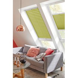 Dachfensterplissee SUNLINES, B:78cm H:136cm, gr&uuml;n, Obermaterial: 100% Polyester, Plissees, "Classic Style Crepe", mit F&uuml;hrungsschienen