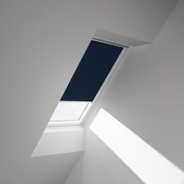 Velux Verdunklungsrollo "DKL P06 1100SWL", P06, stufenlos positionierbar, blau, Kinderzimmer, Rollos, wei&szlig;e F&uuml;hrungsschienen & Griffleiste