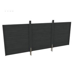 Skan Holz Carport-R&uuml;ckwand SKANHOLZ, B:550cm H:200cm, grau, Holzwerkstoff, Gartenhaus-Seitenw&auml;nde, aus Profilschalung