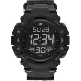 Skechers Damen Chronograph "RUHLAND", schwarz, Armbanduhren, Quarzuhr, Armbanduhr, Herren, digital, Polyurethanband, Stoppfunktion