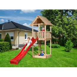Weka Kinder Spielturm "Tabaluga Drachenturm mit Satteldach", beige, Holzwerkstoff, B:150cm H:331cm T:400cm, Spielt&uuml;rme, BxTxH: 150x400x331 cm