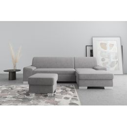 Ecksofa DOMO collection, B:271cm H:85cm T:160cm, grau, Wohnzimmer, Sofas, "Anzio L-Form, whlw. Bettfunktion, Federkern, hochwertig, Breite 271 cm",