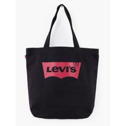 Levi's LEVI'S Damen Shopper, schwarz, Textil, Taschen, mit modischem Logo Druck Handtasche Damen Tasche Damen Henkeltasche
