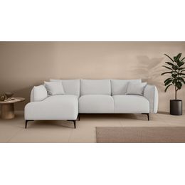 Ecksofa, B:269cm H:97cm T:168cm, grau, LeGer Home by Lena Gercke, 100% Polyester, Wohnzimmer, Sofas, "Adelita mit Ottomane links oder rechts
