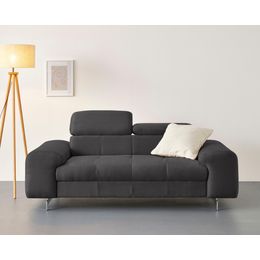 2-Sitzer COTTA, B:196cm H:72cm T:105cm, braun, Softlux-Kunstleder;NaturLeder (echtes Rindsleder);Luxus-Microfaser (100% Polyester), Sofas, "Chef",