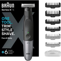 Braun Haarschneider "Series X XT5200", grau, Haarschneider, wasserdicht, 4D-Flex-Klinge
