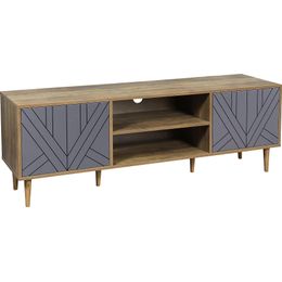 Lowboard Inosign, B:160cm H:55cm T:40cm, grau, MDF, Massivholz, Wohnzimmer, Sideboards, "Adeen", Kommode im zeitlosen Design