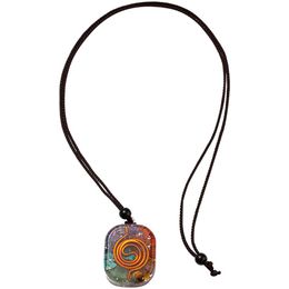 Firetti Damen Kette mit Anh&auml;nger "Schmuck Geschenk Halsschmuck Halskette Chakra", Acryl Nylon, L: 72 B: 3mm, bunt, Acryl, Nylon, B:3mm, Halsketten,