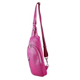 Damen Umh&auml;ngetasche "Betty", Collezione Alessandro, pink, Polyurethan (PU), Taschen, echtes Leder, viele F&auml;cher
