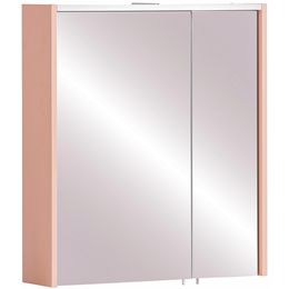 Spiegelschrank Schildmeyer, B:63,5cm H:72,4cm T:17,5cm, rot, FSC-zertifizierter Holzwerkstoff, Badezimmer, Schr&auml;nke, "Smash, Breite 63 cm", Apricot