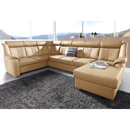 Sit & More Wohnlandschaft SIT & MORE, B:315cm H:98cm T:210cm, braun, Luxus-Microfaser Altara Nubuck (100% Polyester);Kunstleder SOFTLUX;NaturLEDER (echtes