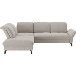 Sit & More Ecksofa SIT & MORE, B:288cm H:88cm T:242cm, beige, 90% Polyester, 10% Polyamid, Wohnzimmer, Sofas, "Leandro L-Form", Wahlweise mit Bett-, Kopfteil -
