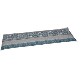 Bankauflage GO-DE, B:148cm H:6cm T:45cm, blau, Bezug: 65% Polyester, 35% Baumwolle, Outdoor, Polsterauflagen