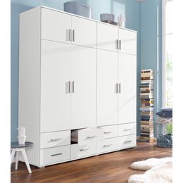 Kleiderschrank Rauch, B:180cm H:194cm T:53cm, wei&szlig;, Holzwerkstoff, Kinderzimmer, Schr&auml;nke, "Kemi"