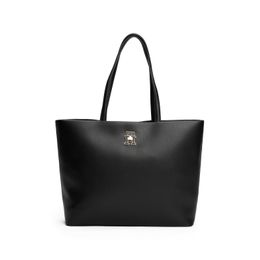 Tommy Hilfiger Damen Tragetasche "TH MODERN TOTE", schwarz, Lederimitat, unifarben, Taschen, Damen Schultertasche, Umh&auml;ngetasche mit TH-Schmuckelement