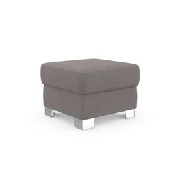 Hocker DOMO collection, B:59cm H:43cm T:59cm, braun, Wohnzimmer, Hocker, "Anzio", wahlweise mit Federkern