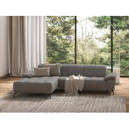 Sit & More Ecksofa SIT & MORE, B:290cm H:79cm T:185cm, silber, Wohnzimmer, Sofas, "Cool L-Form", wahlweise mit Kopfteilverstellung und Vorziehsitz, motorisch